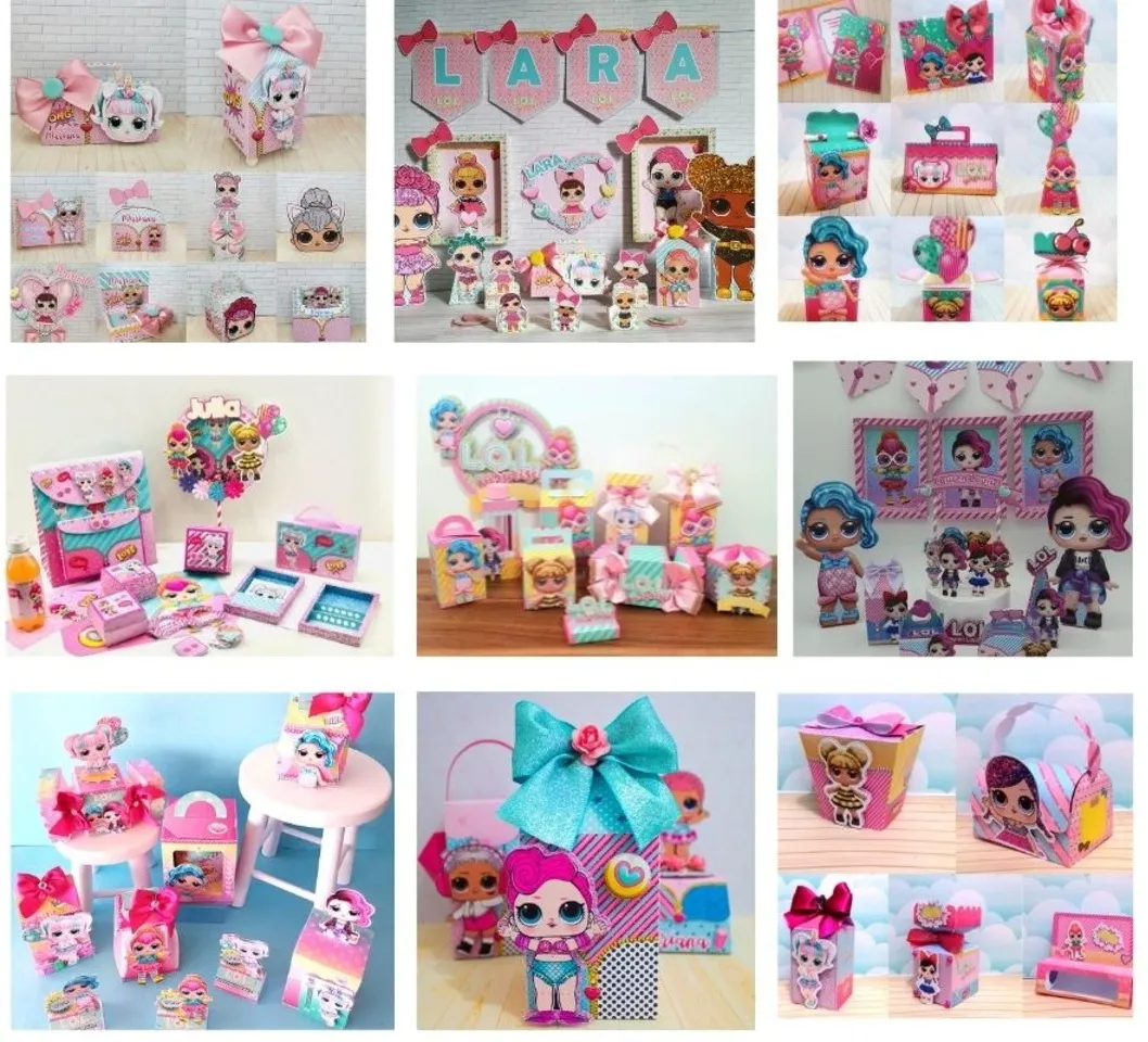 Arquivo de Corte Combo Lol Rosa - Arquivo Digital